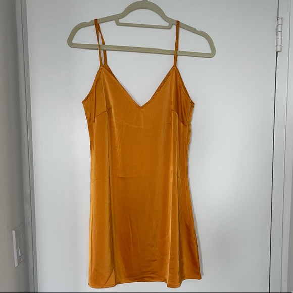 Nasty Gal | Dresses | Nasty Gal Gold Satin Mini Dress Nwt | Poshmark